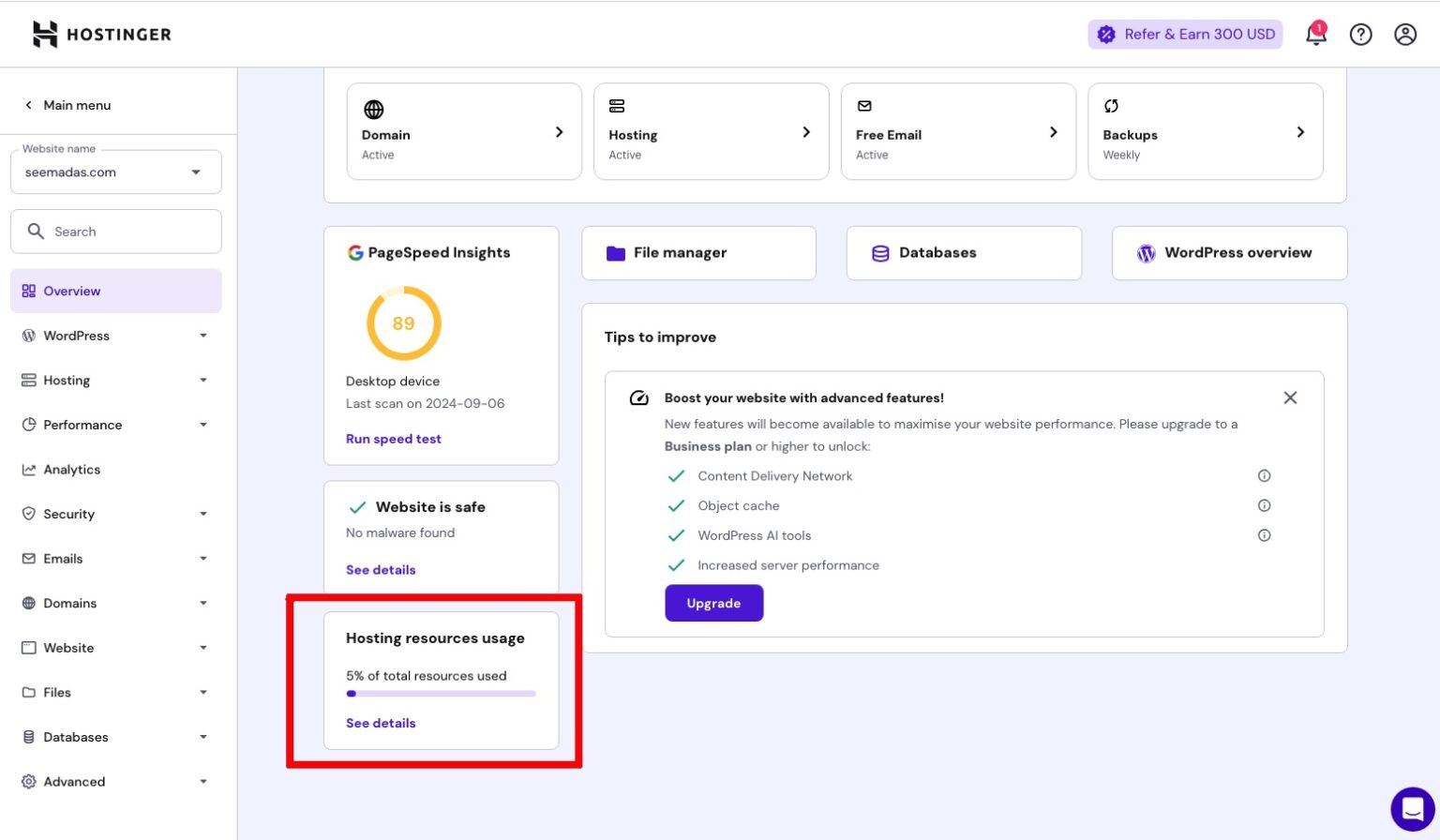 Hostinger Error: The server cannot process the image. This can happen if the server is busy or ...